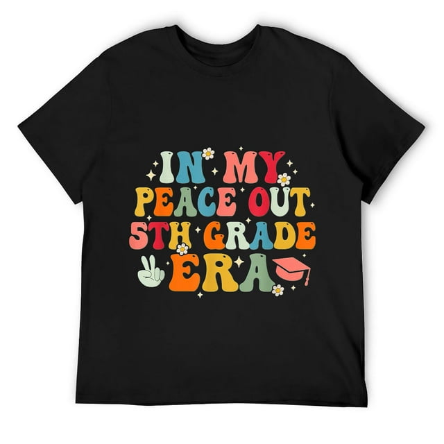 Groovy In My Peace Out 5th Grade Era Last Day Of School 2024 T-Shirt ...