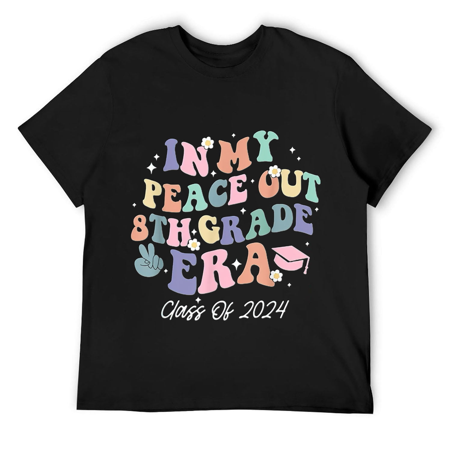 Groovy In My Peace Out 8th Grade Era Last Day Of School 2024 T-Shirt ...