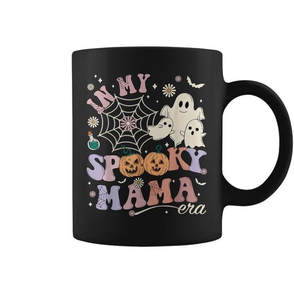 Groovy In My Spooky Mama Era Ghost Halloween Costume Womens Coffee Mugs ...