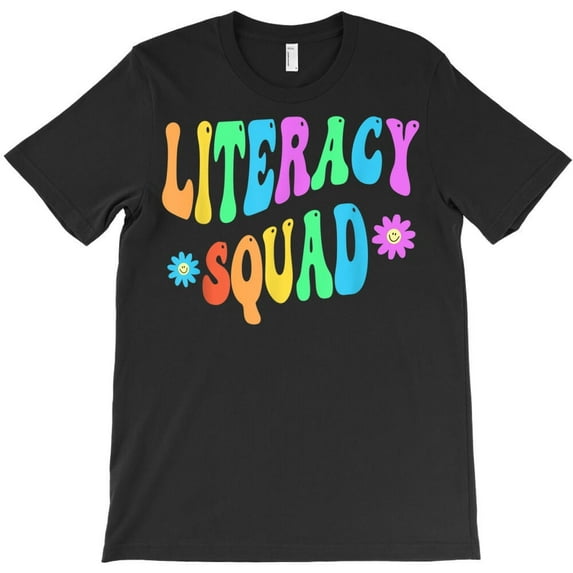Groovy Literacy Squad Funny Reading Crew Kinder Teacher Pre-K H14601 T ...