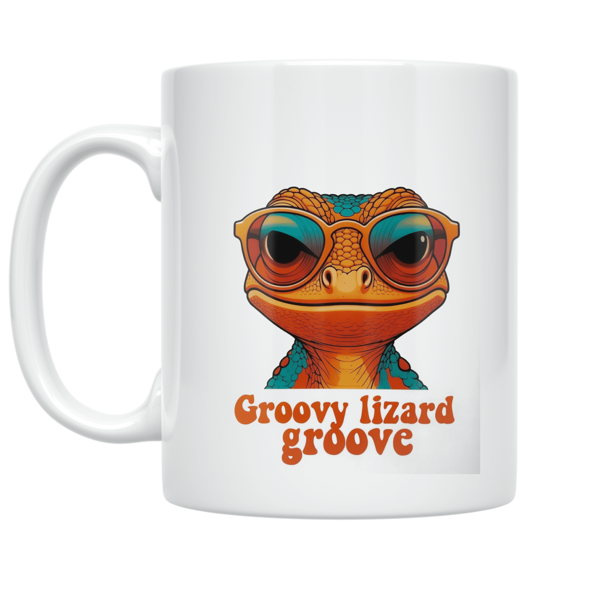 Groovy Lizard Groove Design - Reptile Lover - 11 oz Ceramic Coffee Mug ...