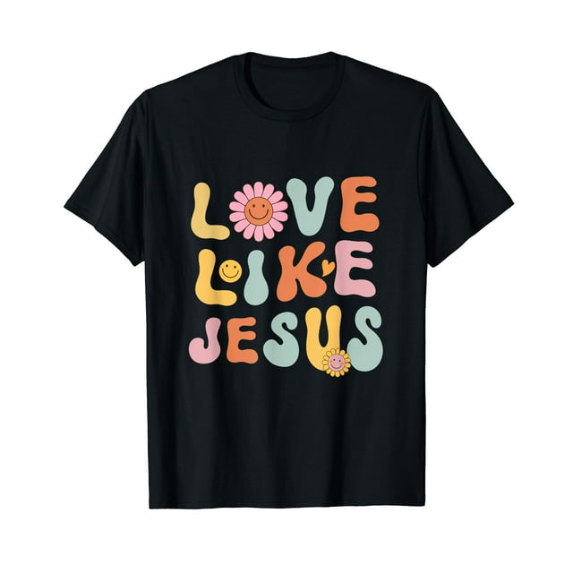 Groovy Love Like Jesus Religious God, Girls Women Christian Vintage ...