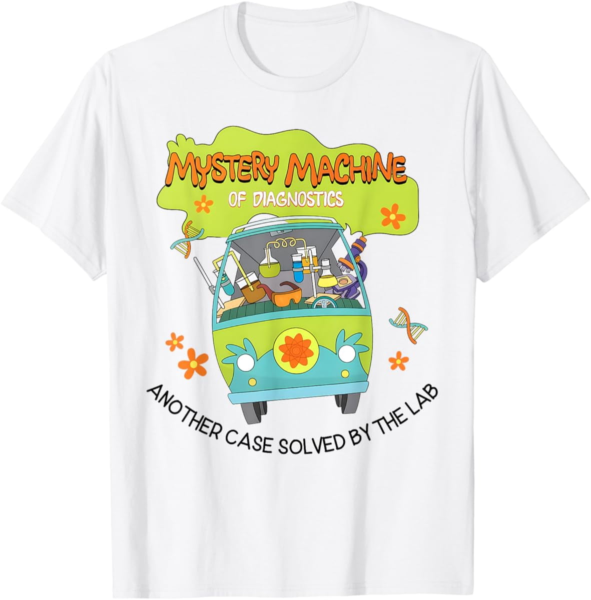 Groovy Mystery Machine Of Diagnostics Lab Tech Lab Week 2025 T-Shirt ...