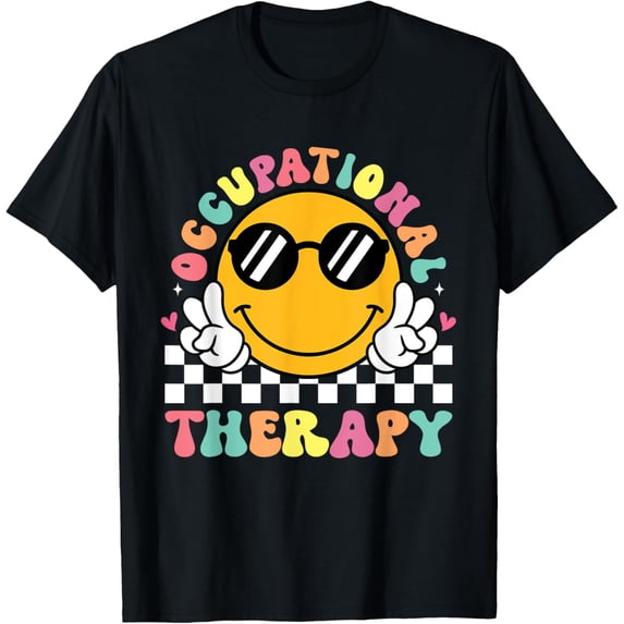 Groovy Occupational Therapy Smile Face Therapist OT Month T-Shirt Tee ...