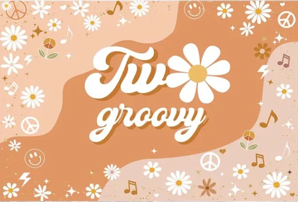 Groovy One Baby Birthday Backdrop Boho Daisy Girl 1st Birthday Party r ...