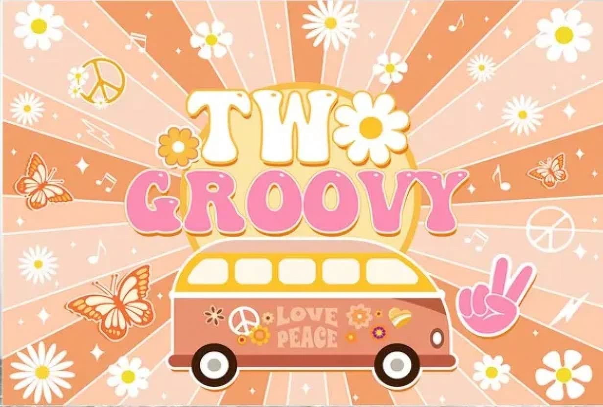 Groovy One Baby Birthday Backdrop Boho Daisy Girl 1st Birthday Party r ...