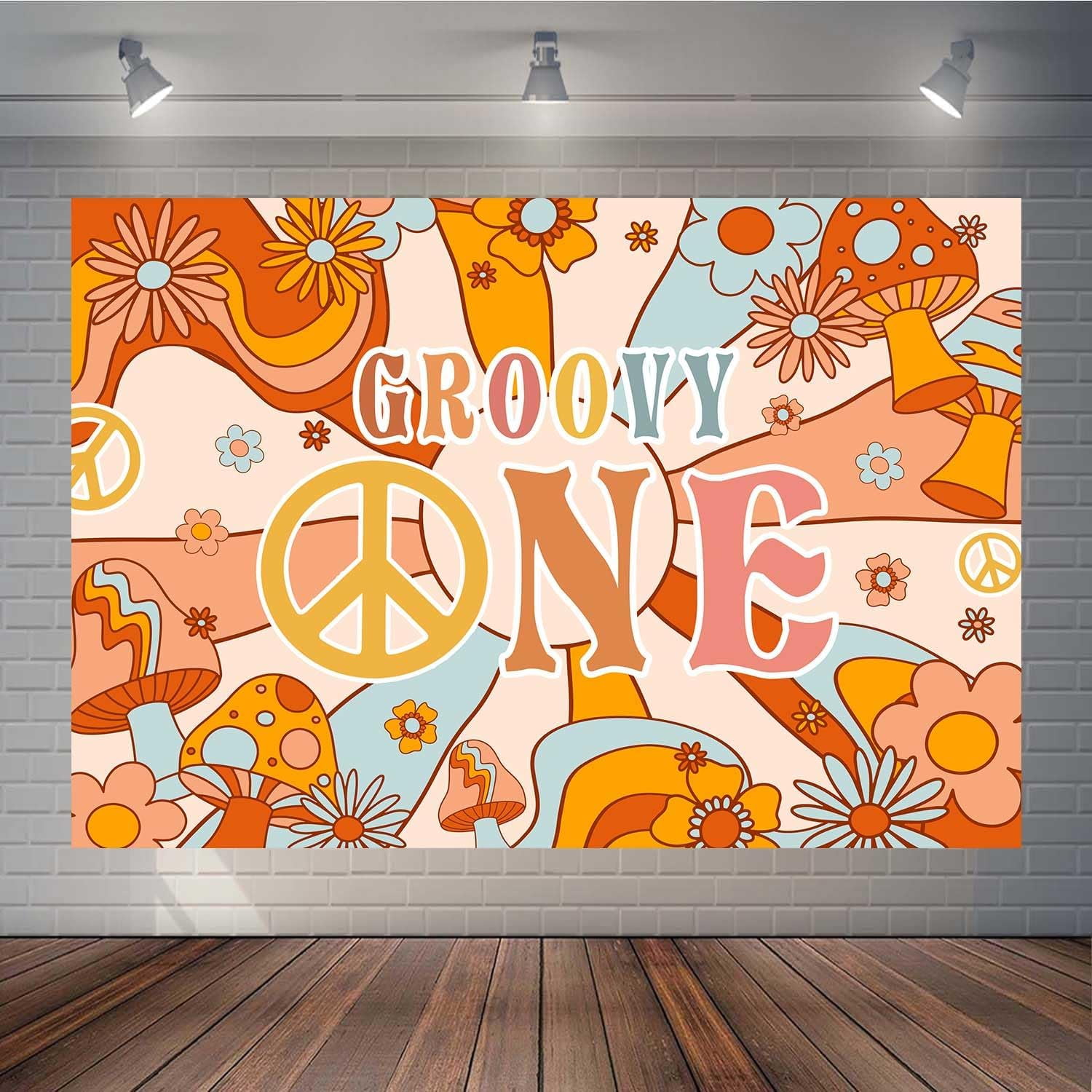 Groovy One Birthday Backdrop Floral Girls 1st Birthday Party ...