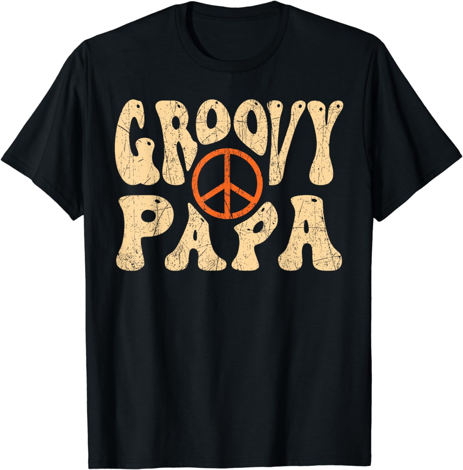 Groovy Papa 70s Aesthetic Nostalgia 1970's Retro Dad Cotton T-Shirt ...