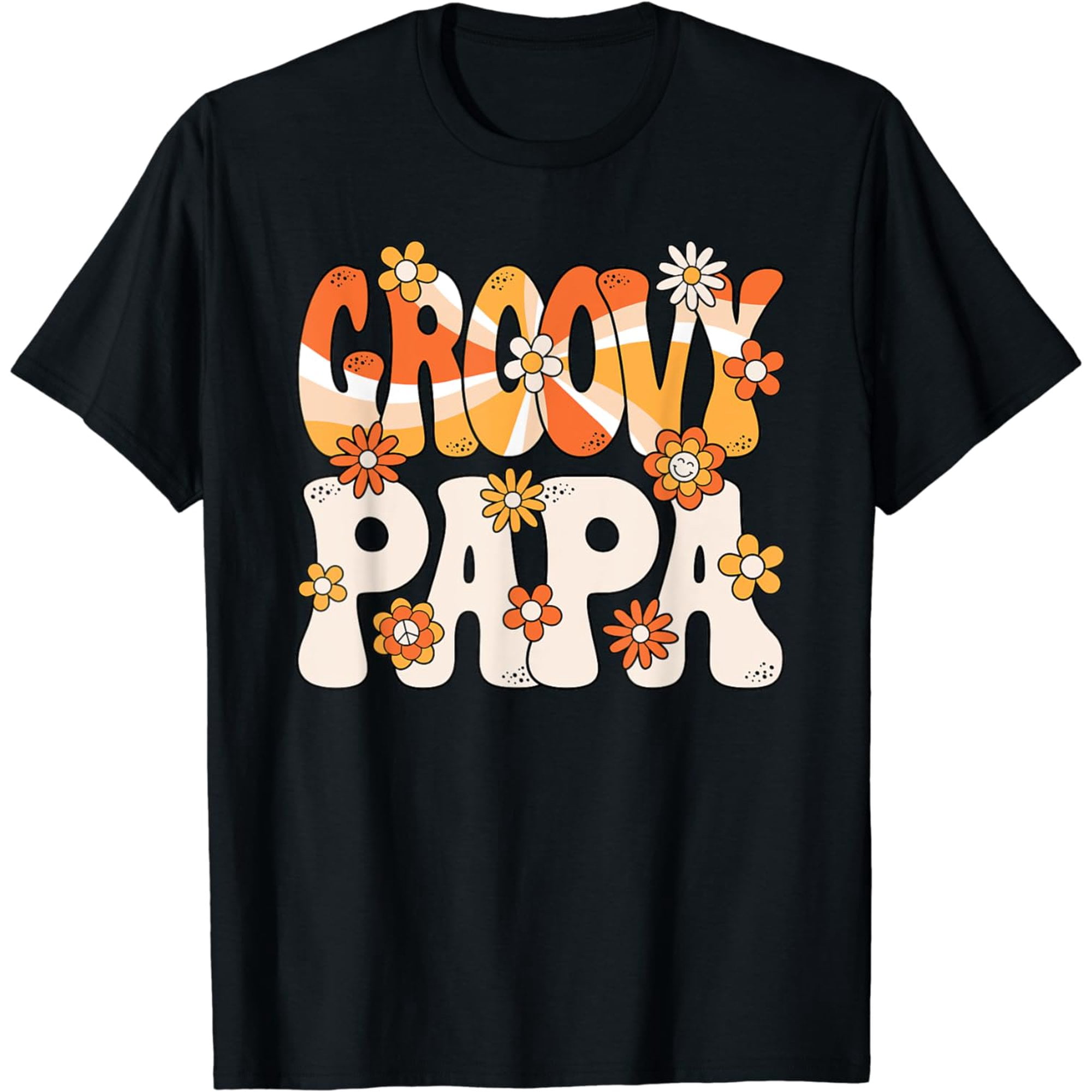 Groovy Papa 70s Hippie Theme Party Outfit 70s Costume Men T-Shirt ...