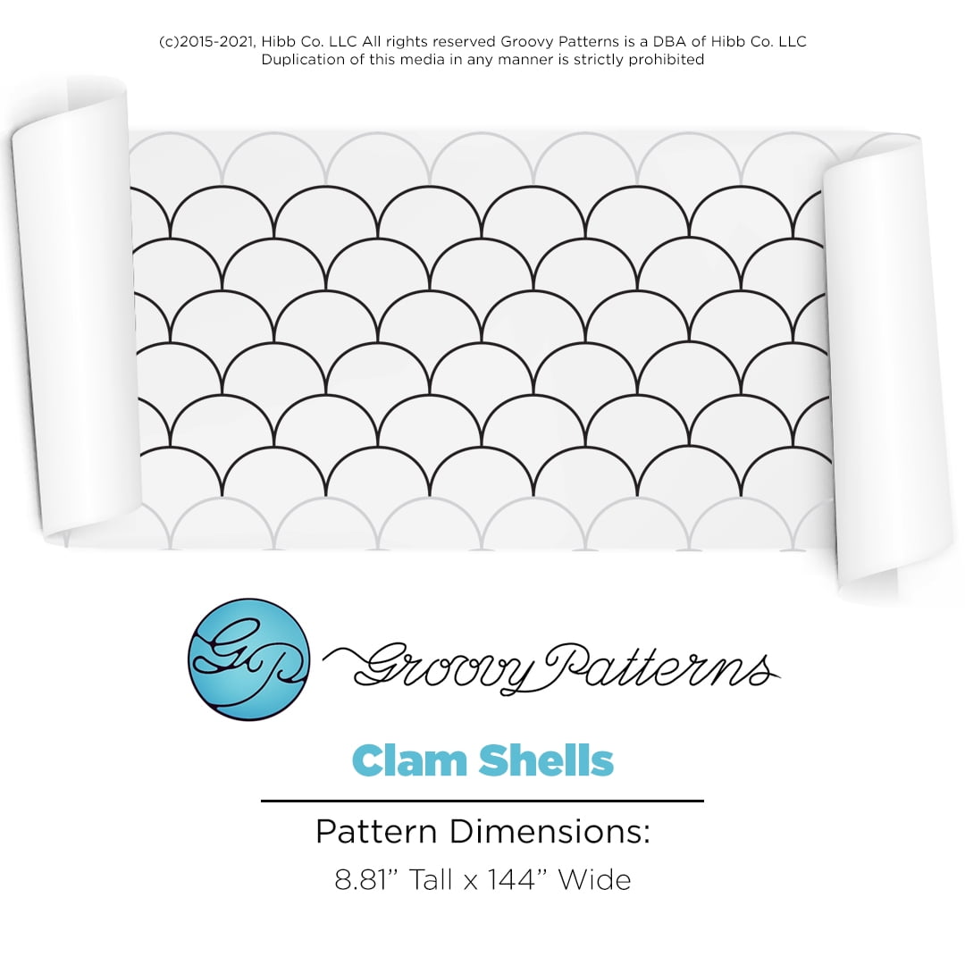 Groovy Patterns Longarm Quilting Pantograph - Clam Shells Design ...