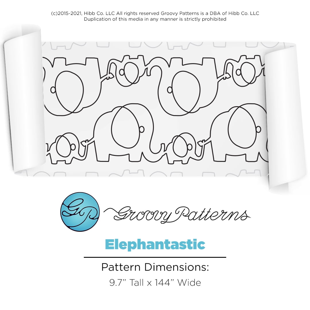Groovy Patterns Longarm Quilting Pantograph - Elephantastic Design ...