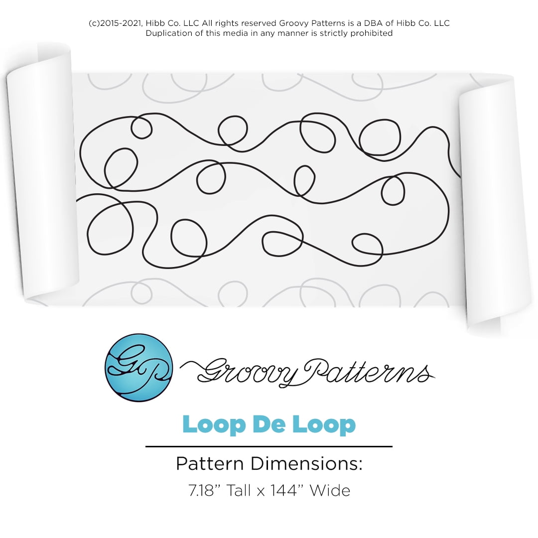 Groovy Patterns Longarm Quilting Pantograph - Loop de Loop Design ...