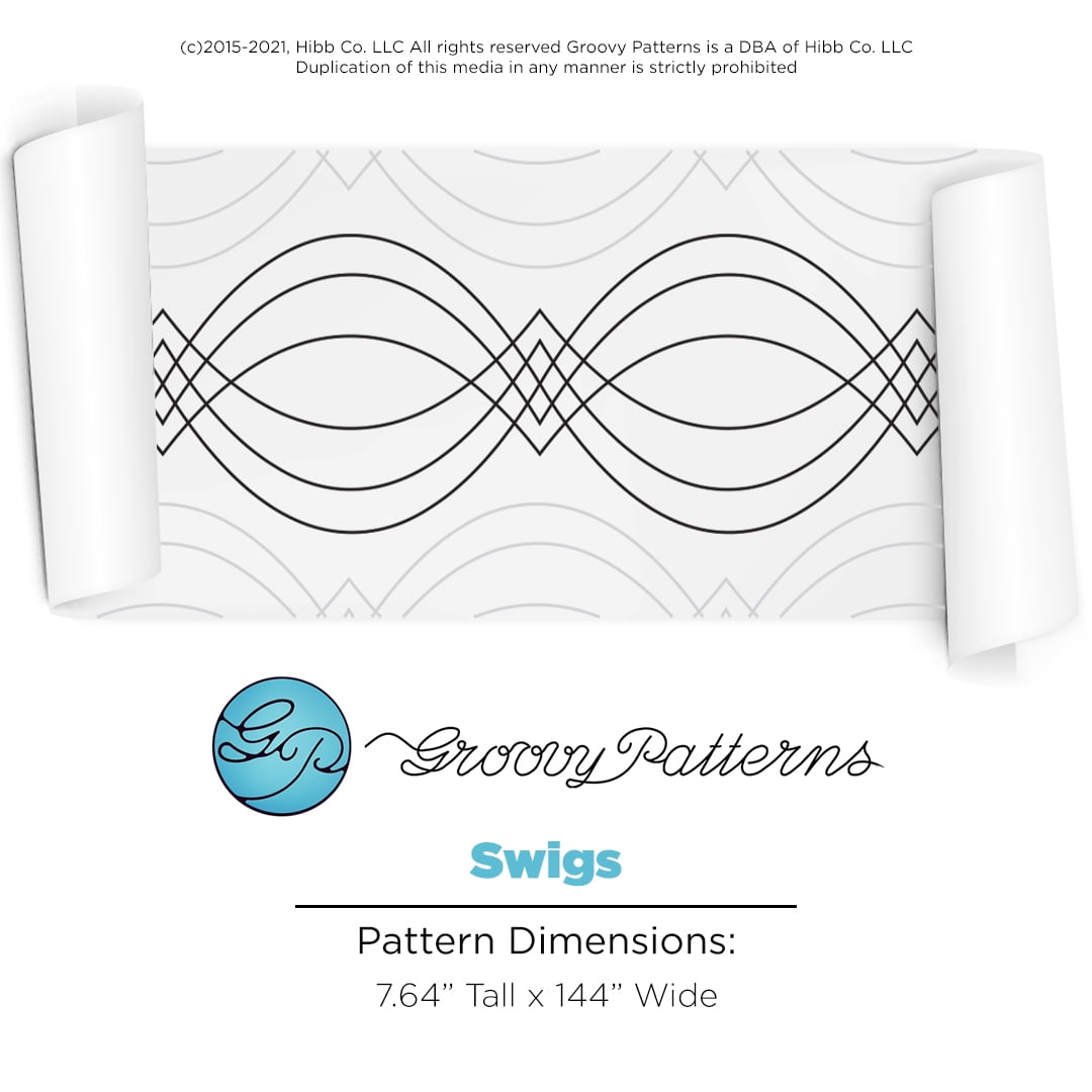 Groovy Patterns Longarm Quilting Pantograph - Swigs Design - Walmart.com