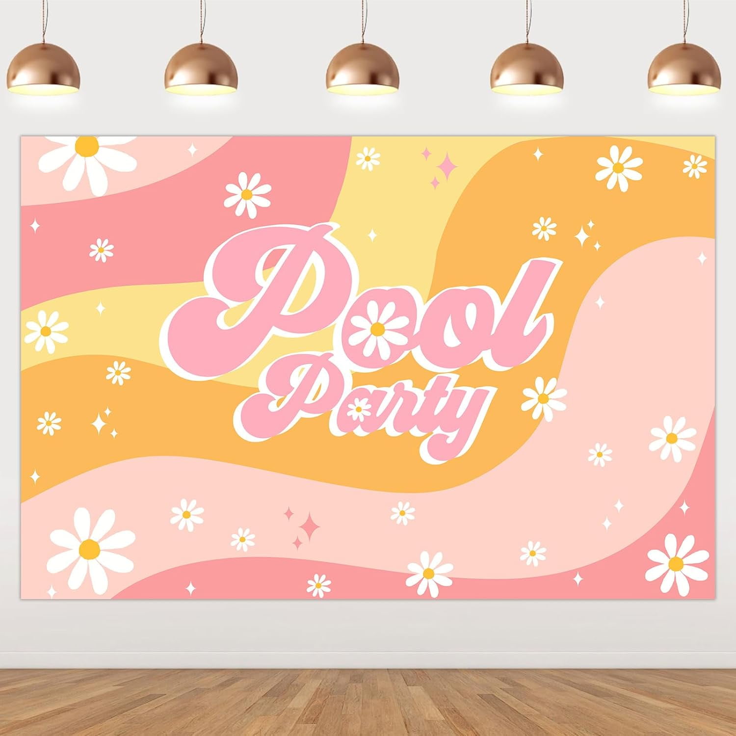 Groovy Pool Party Decorations Groovy Pool Party Backdrop Banner Groovy ...