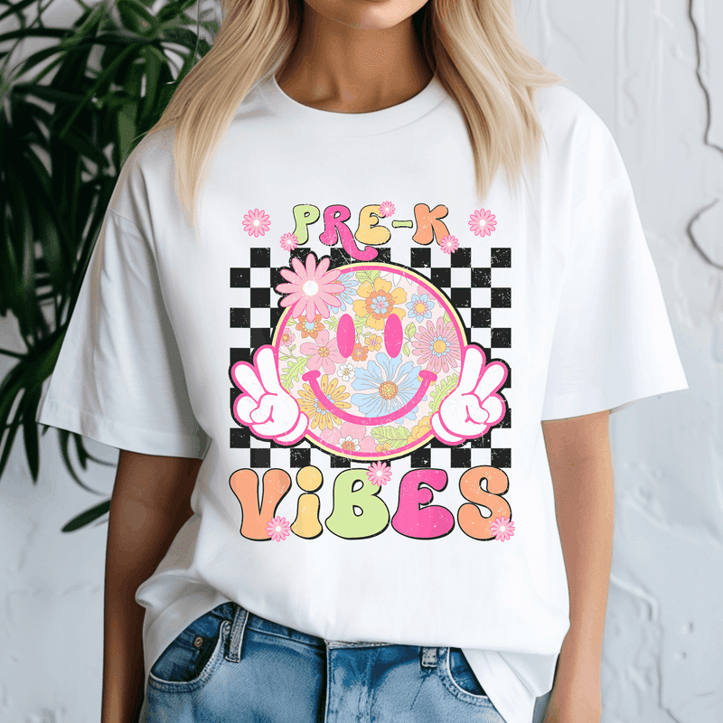 Groovy Pre K Prek Vibes First Day, Back To School Shirt, Happy First ...