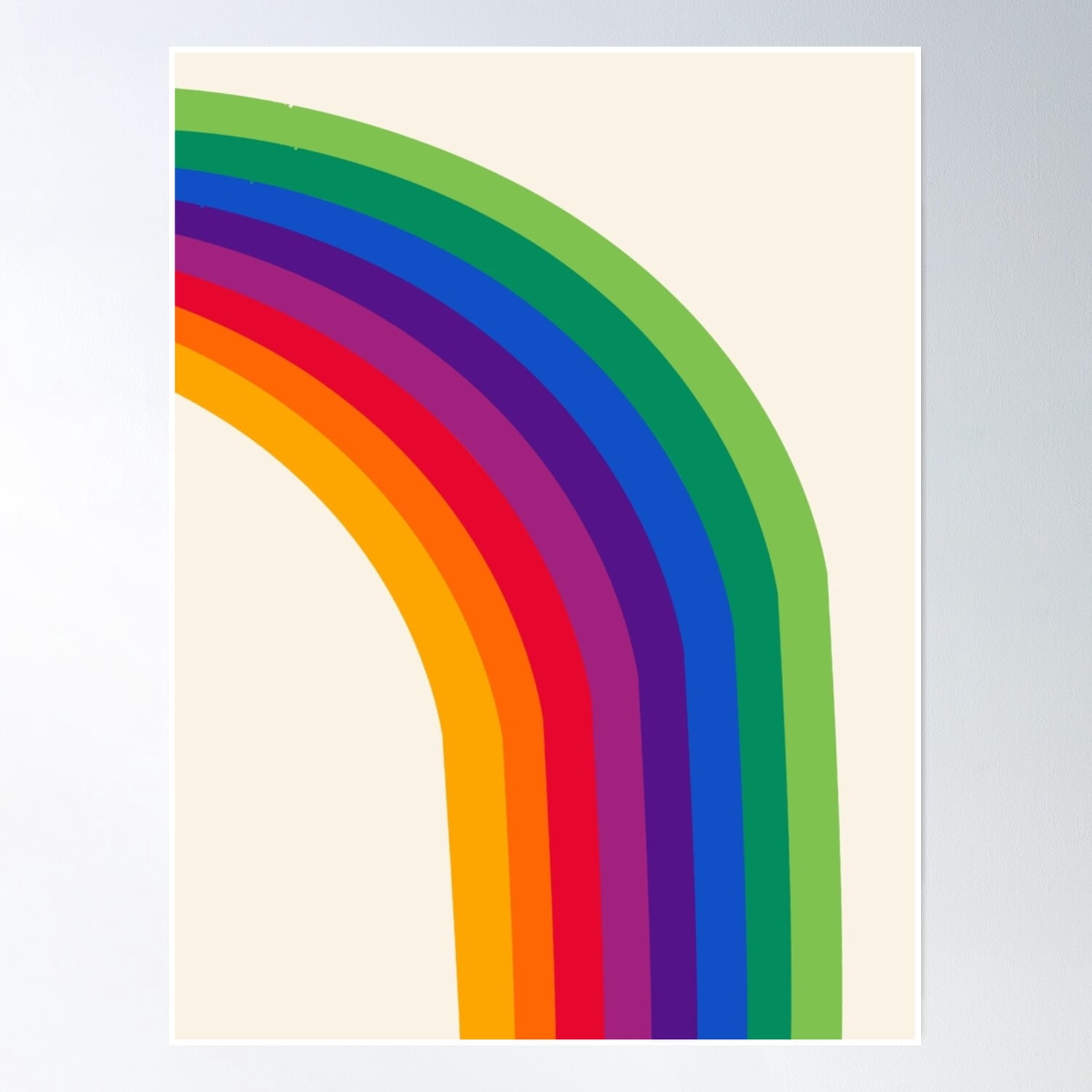 Groovy - Rainbow 70S 1970S Style Retro Throwback Minimal Happy Hippie ...