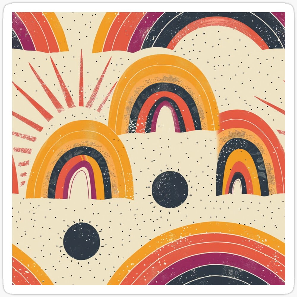 Groovy Rainbow Sticker Kir-6321 - Walmart.com
