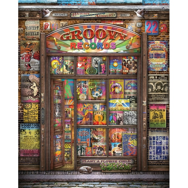 Groovy Records 1000 Piece Jigsaw Puzzle - Walmart.com
