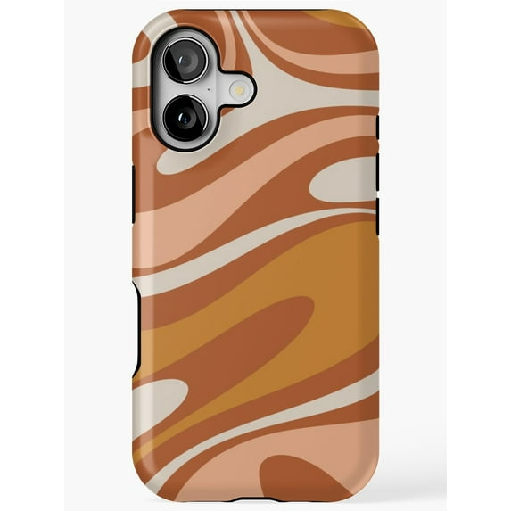Groovy Retro Fantasy Swirl Boho Earth iPhone Case 11 12 13 14 15 16 17 Pro Max - Walmart.com