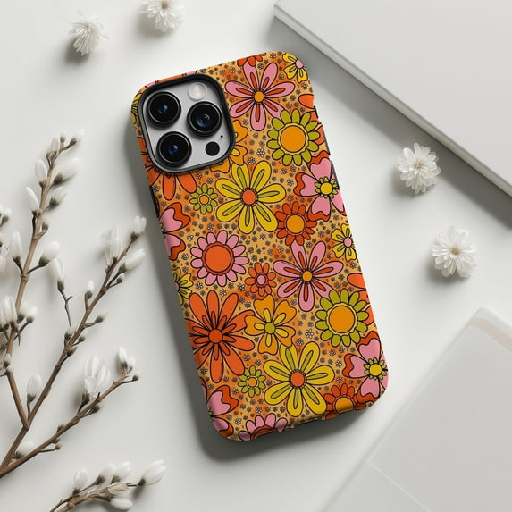 Groovy Retro Floral Phone Case Seventies Hippie Art Gift 17 to 11 Pro ...