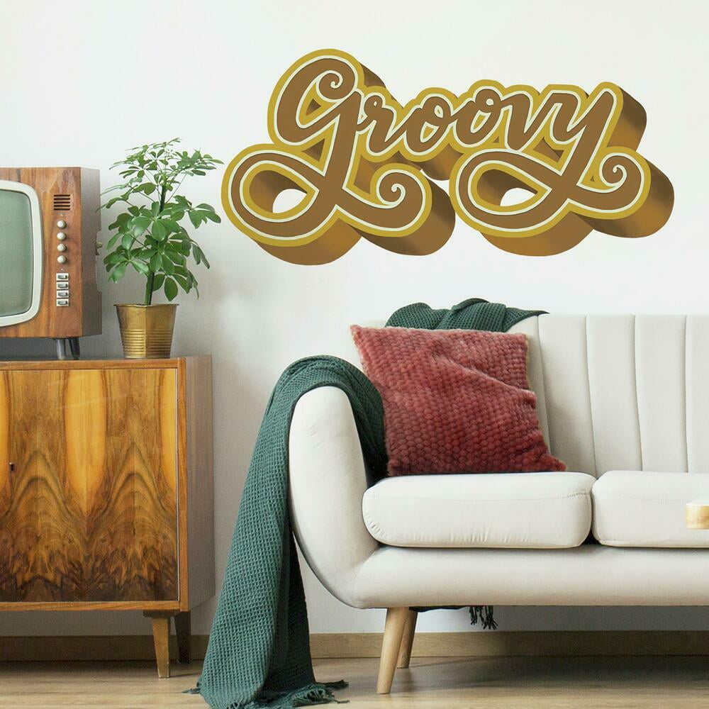 Groovy Retro Peel and Stick Giant Wall decals - Walmart.com