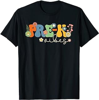 Groovy Retro Pre K Vibes First Day Of School Back To School T-Shirt ...