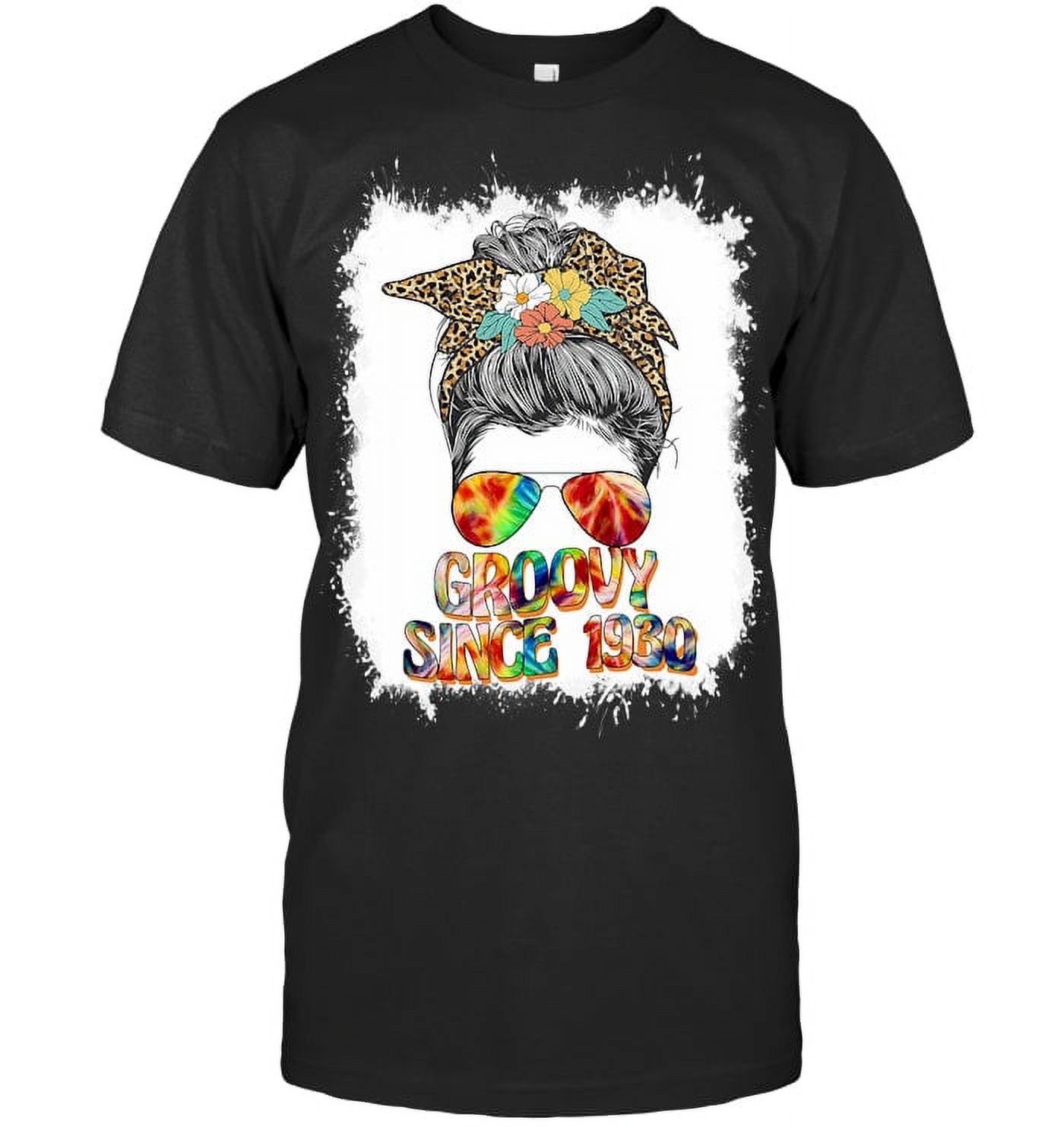 Groovy Since 1962 Messy Bun Hip 60s 70s 1962 Woman Birthday T Shirt - Walmart.com