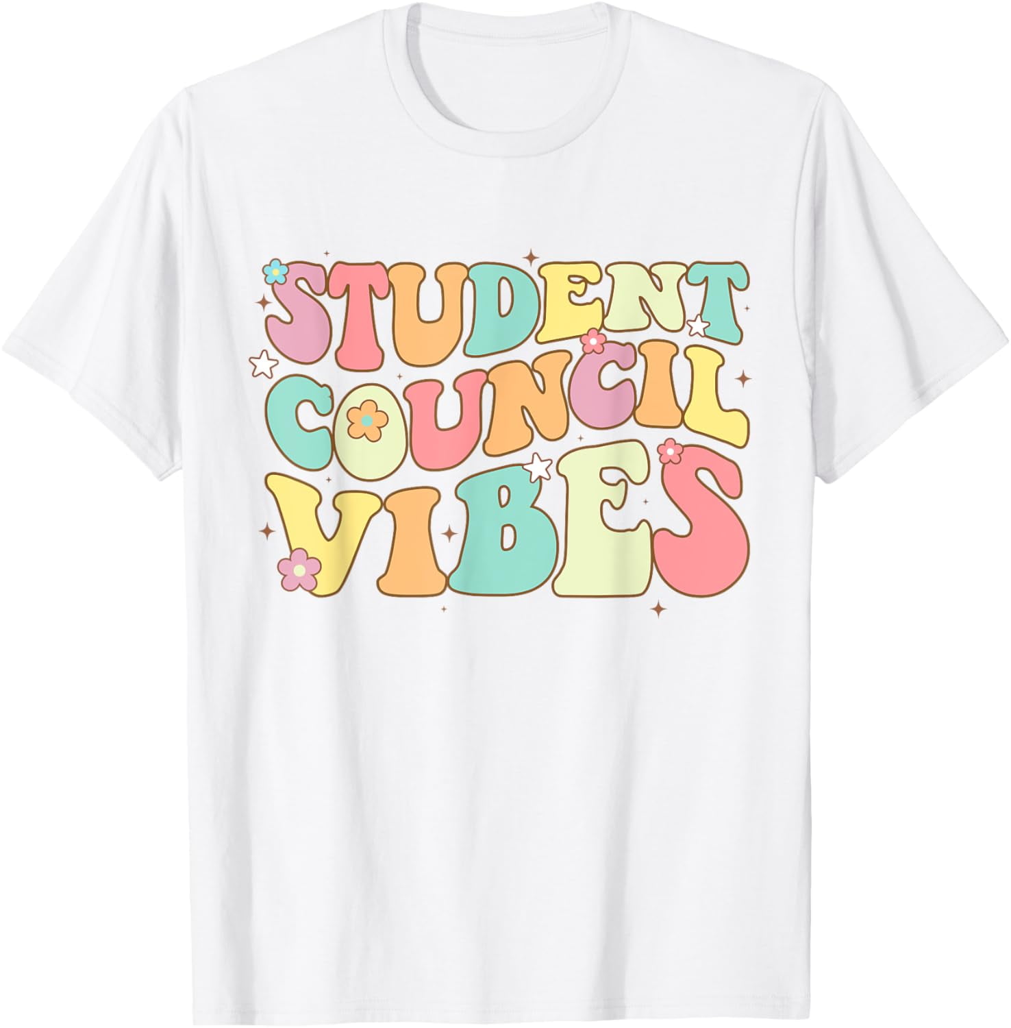 Groovy Student Council Vibes School Student Council T-Shirt men and ...