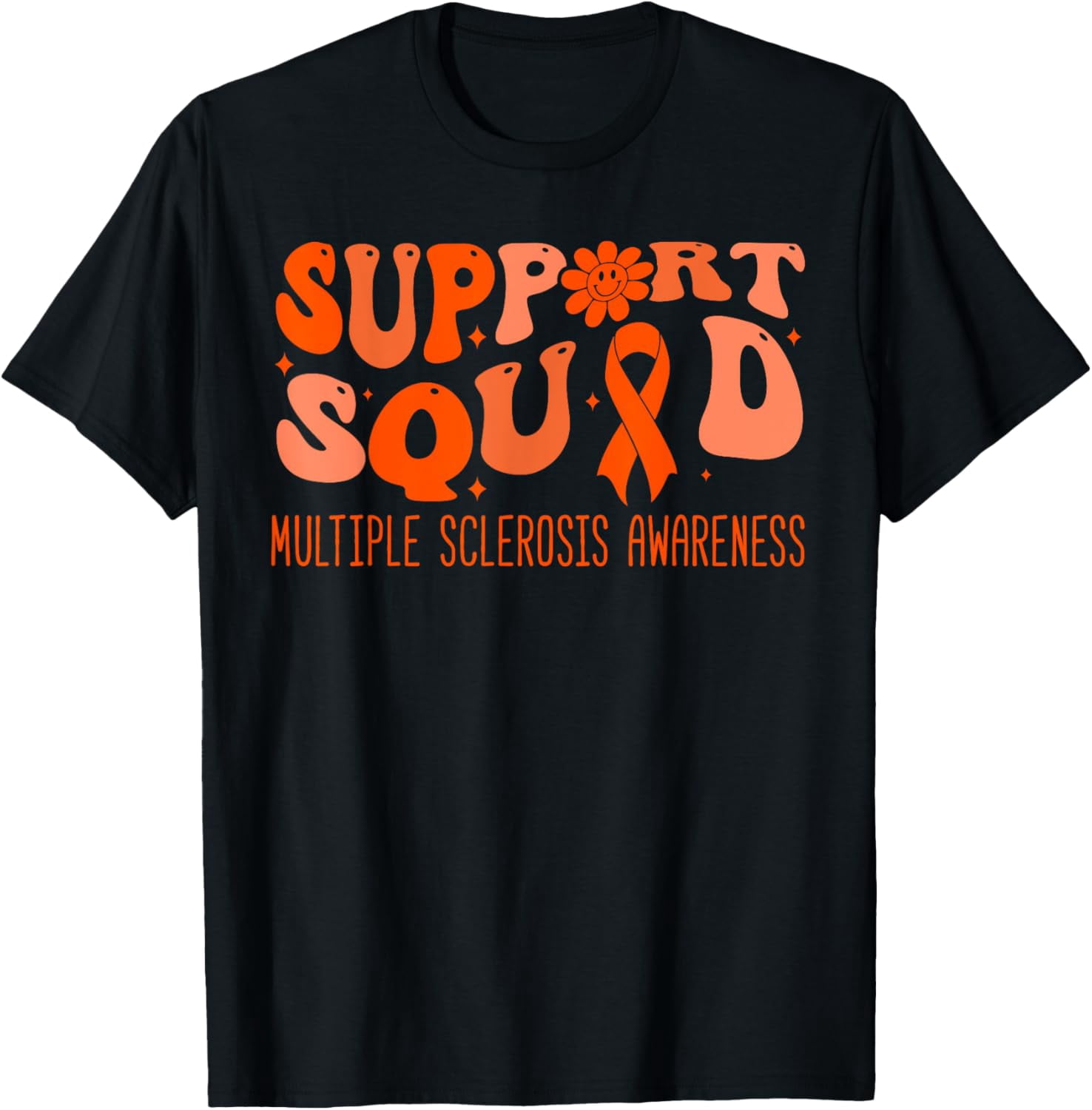 Groovy Support Squad MS Multiple Sclerosis Awareness T-Shirt Casual ...