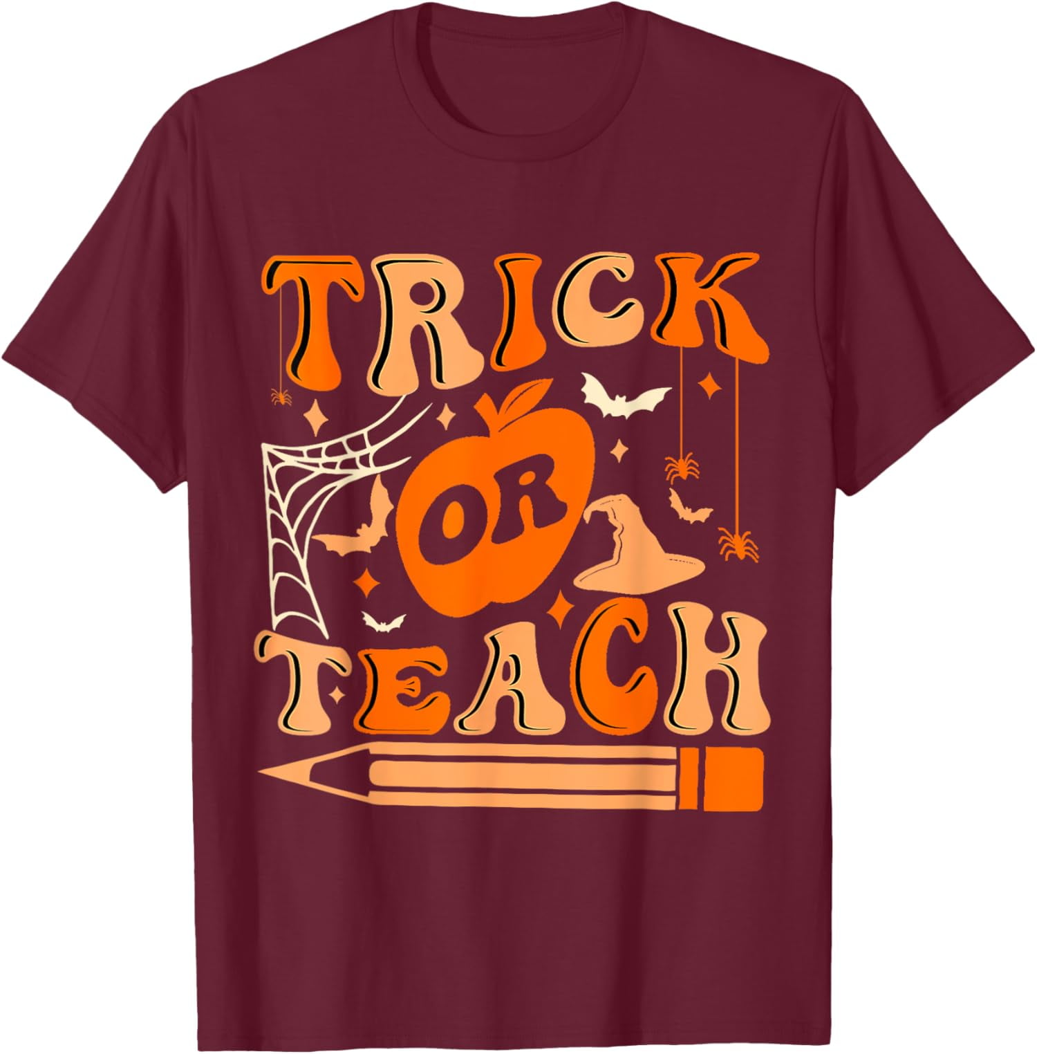 Groovy Trick or Teach Retro Teacher Halloween Ghost Costume for Fun ...