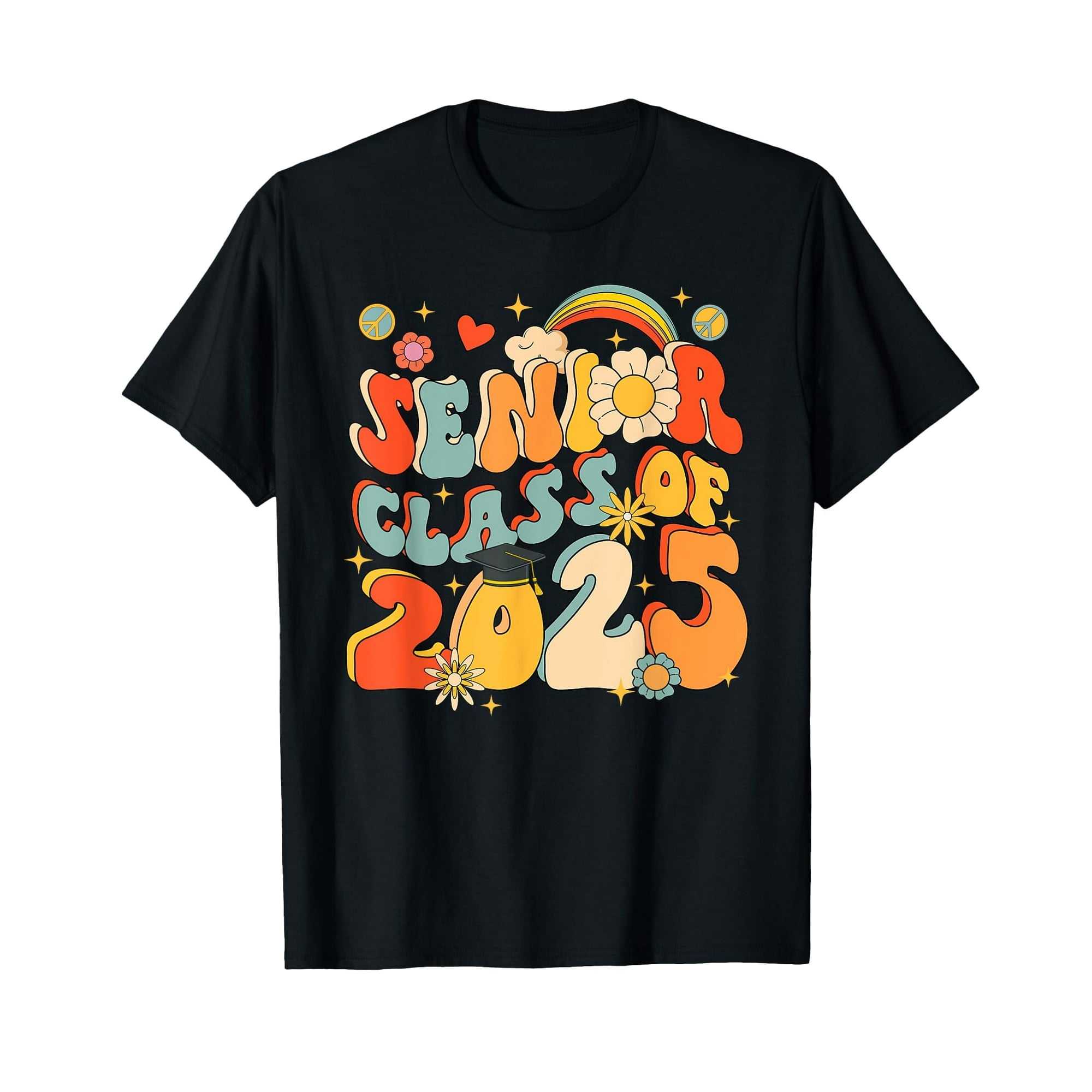 Groovy Vintage Senior Class of 2025 Graduation Gift Unisex Graphic T ...