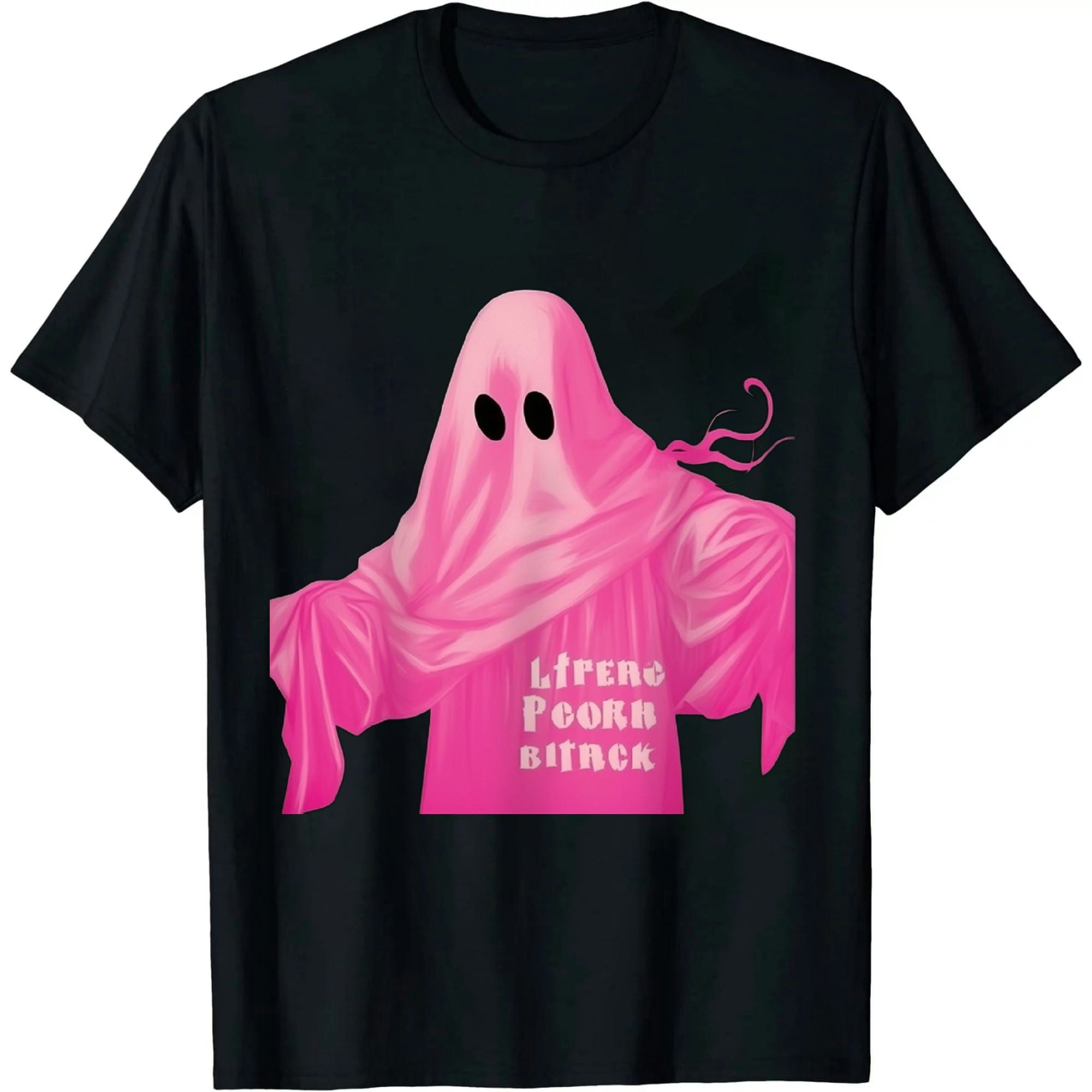 Groovy We Wear Pink Breast Cancer Awareness Ghost Halloween T-Shirt ...