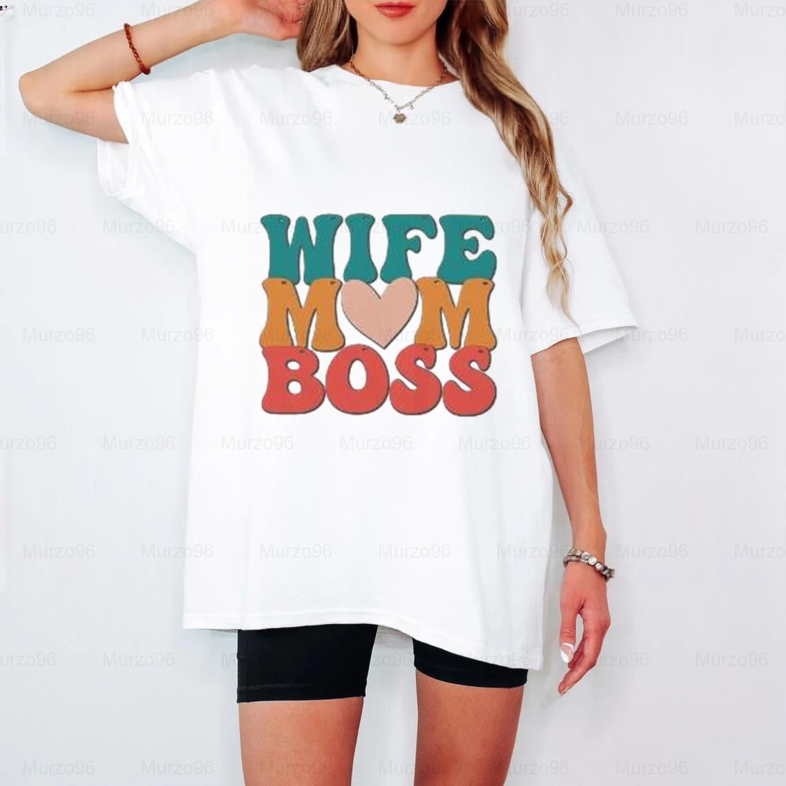 Groovy Wife Mom Boss T-Shirt Retro Mother's Day Hippie Style, for men ...