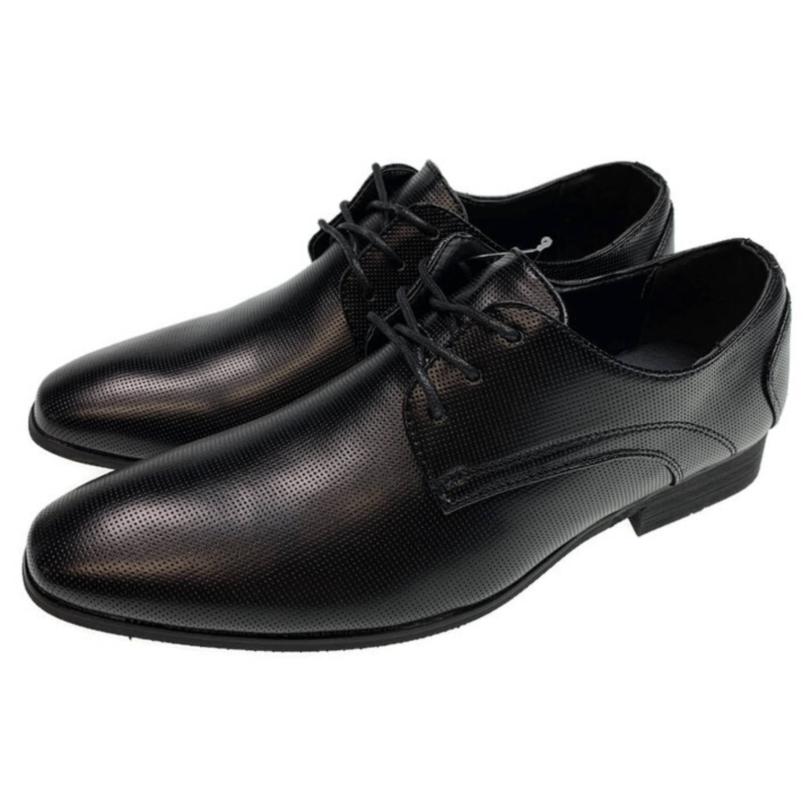 Grosby Mens Aaron Lace Up Shoes Formal Dress Synthetic Leather - Black ...