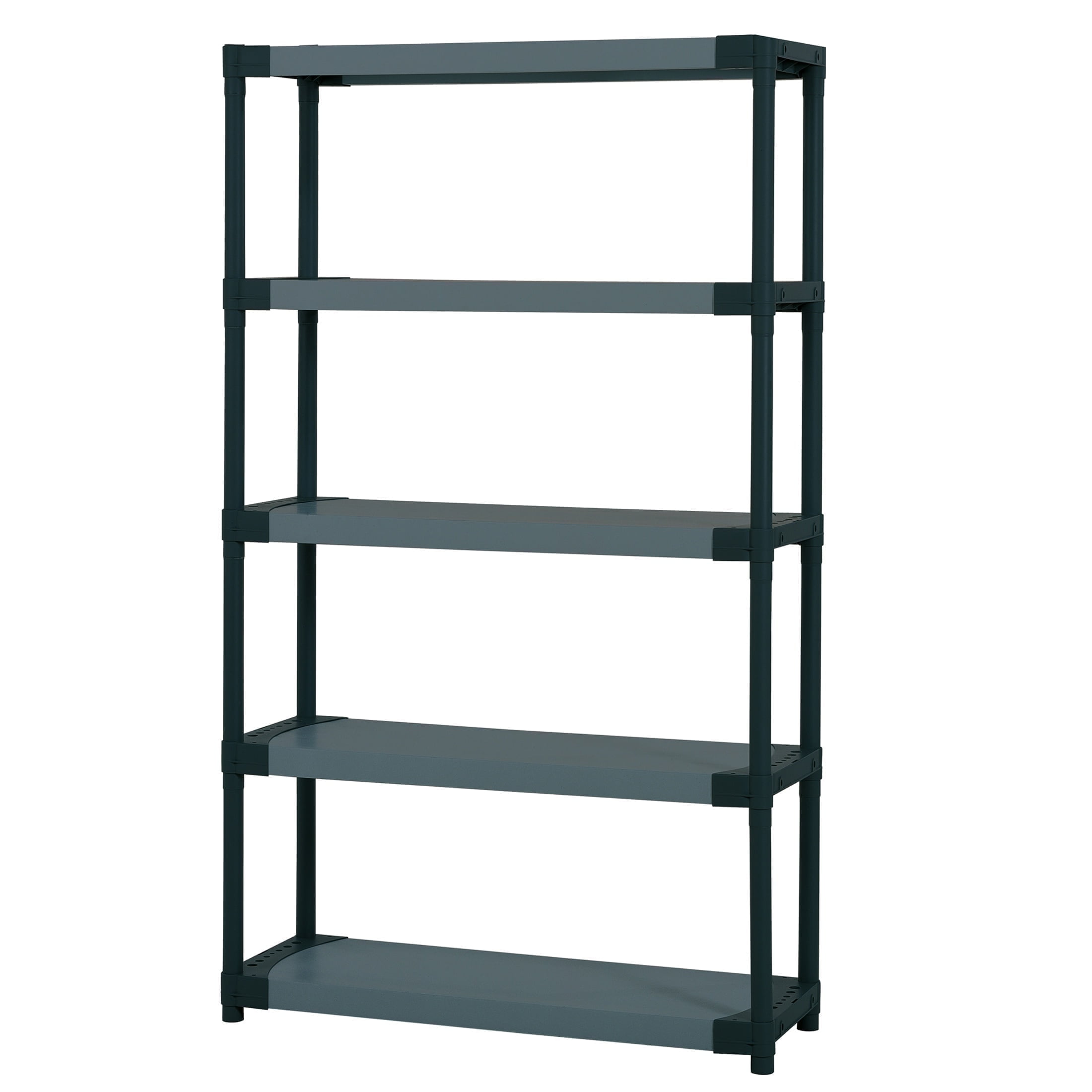 Grosfillex 48-Inch Plastic Resin 5-Tier Shelving Unit, 48W x 16D x 70H ...