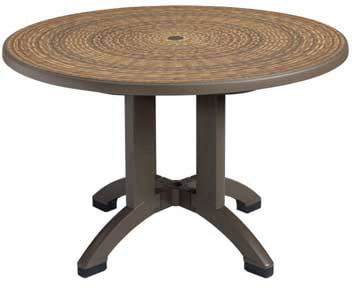 Grosfillex Patio Table,48 in Dia,Bronze US715037 - Walmart.com