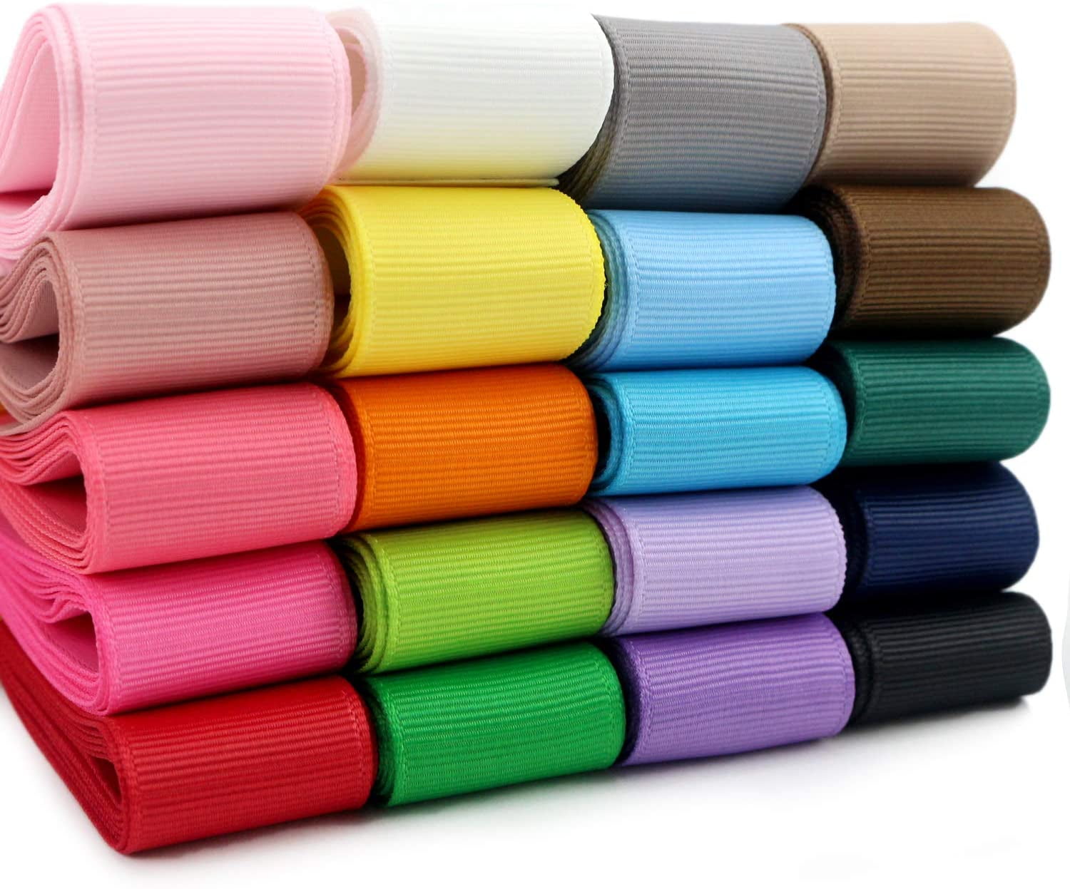 Grosgrain Ribbon 1-1/2 inch Ribbon 20 Solid Color Ribbon Assortment, 1. ...