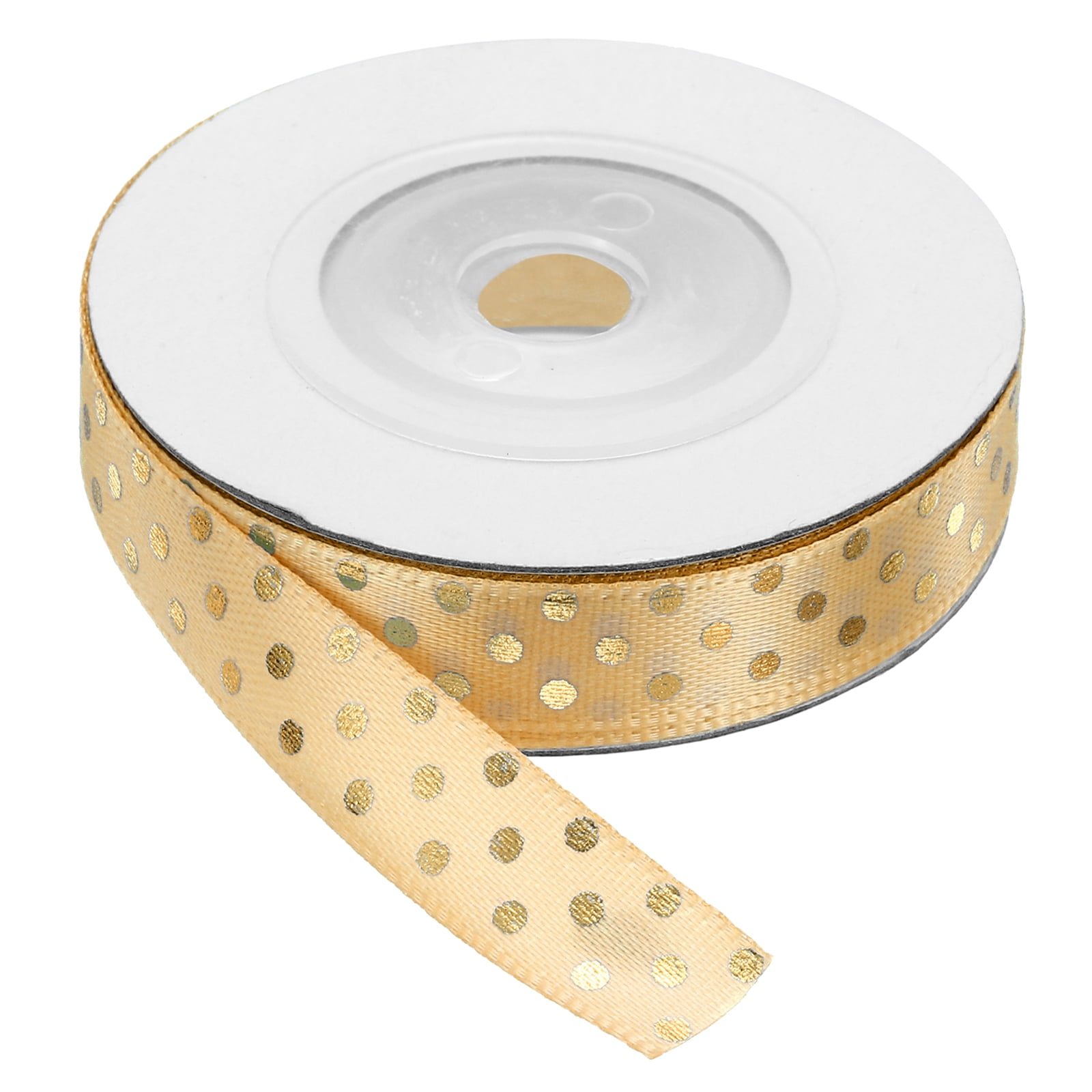 Grosgrain Ribbons 10 Yards 3/8 Inch Khaki Gold Dots Ribbon for Crafts ...