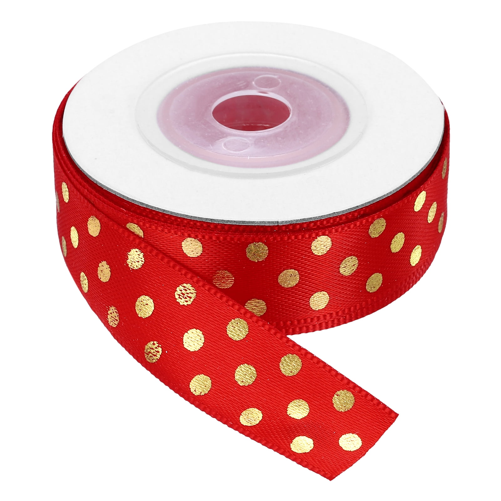 Grosgrain Ribbons 10 Yards 5/8 Inch Deep Red Gold Dots Ribbon for ...