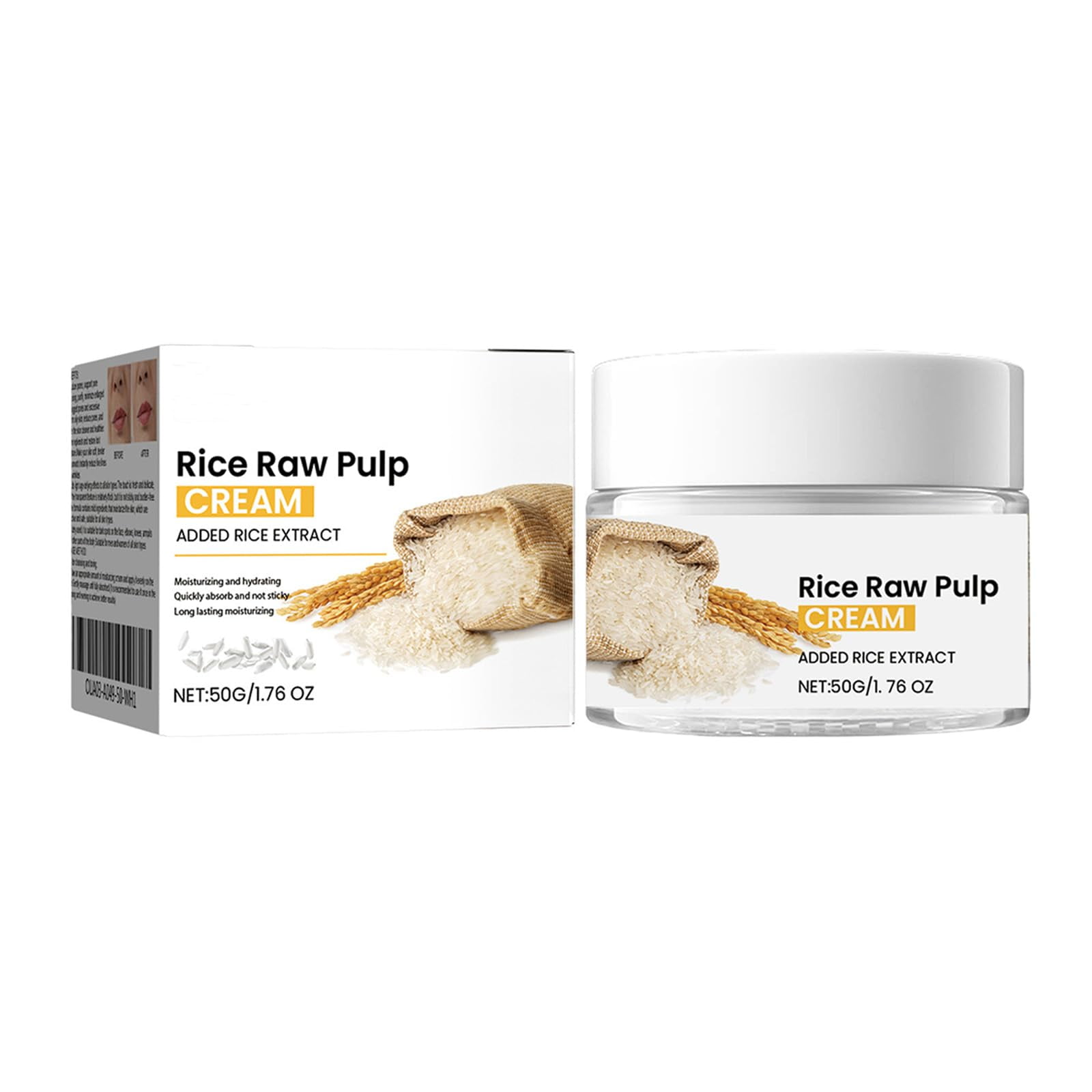 Grospe Rice Cream for VTF5 Face,Rice Raw Pulp Face Cream for ...