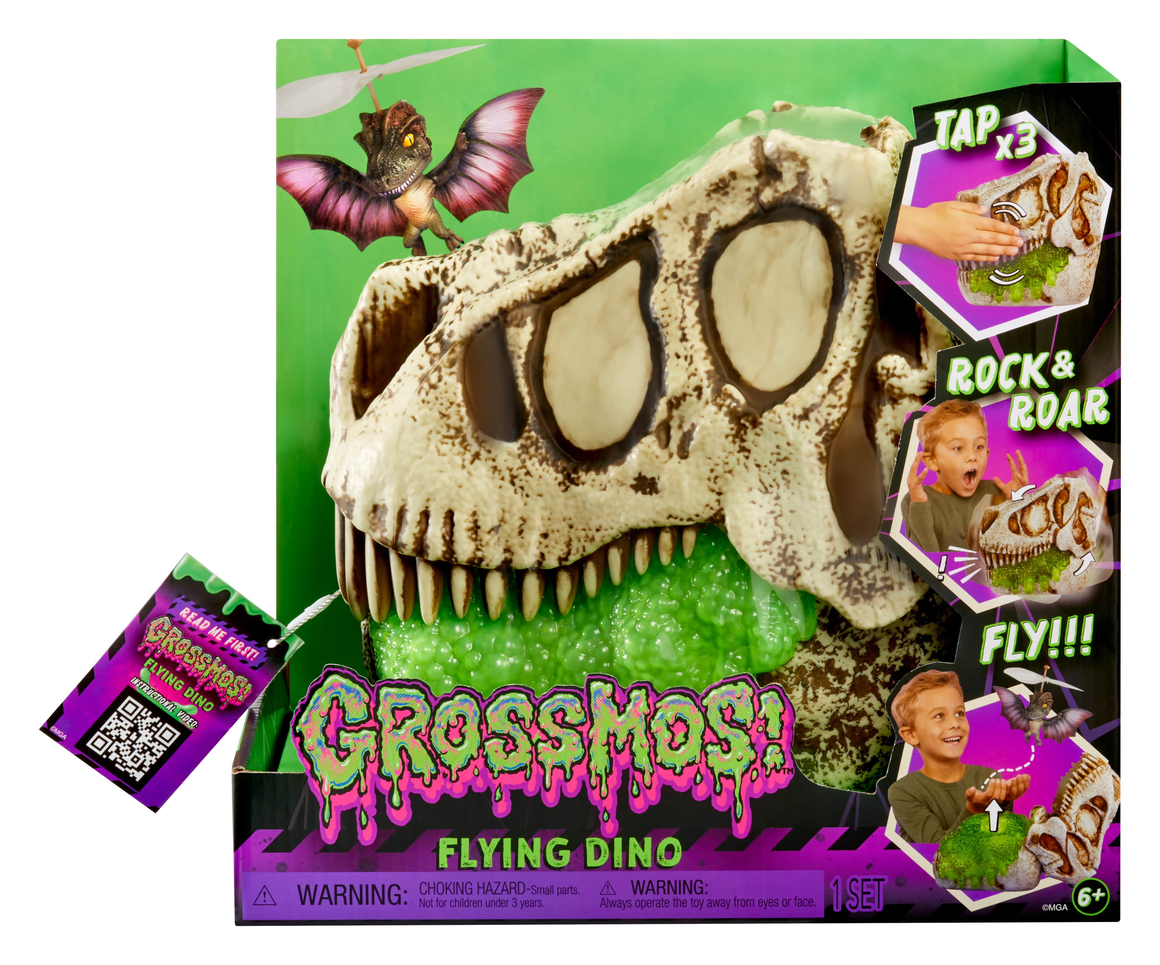 GrossMos Flying Dino Blue, Interactive, Ages 4+ Years - Walmart.com