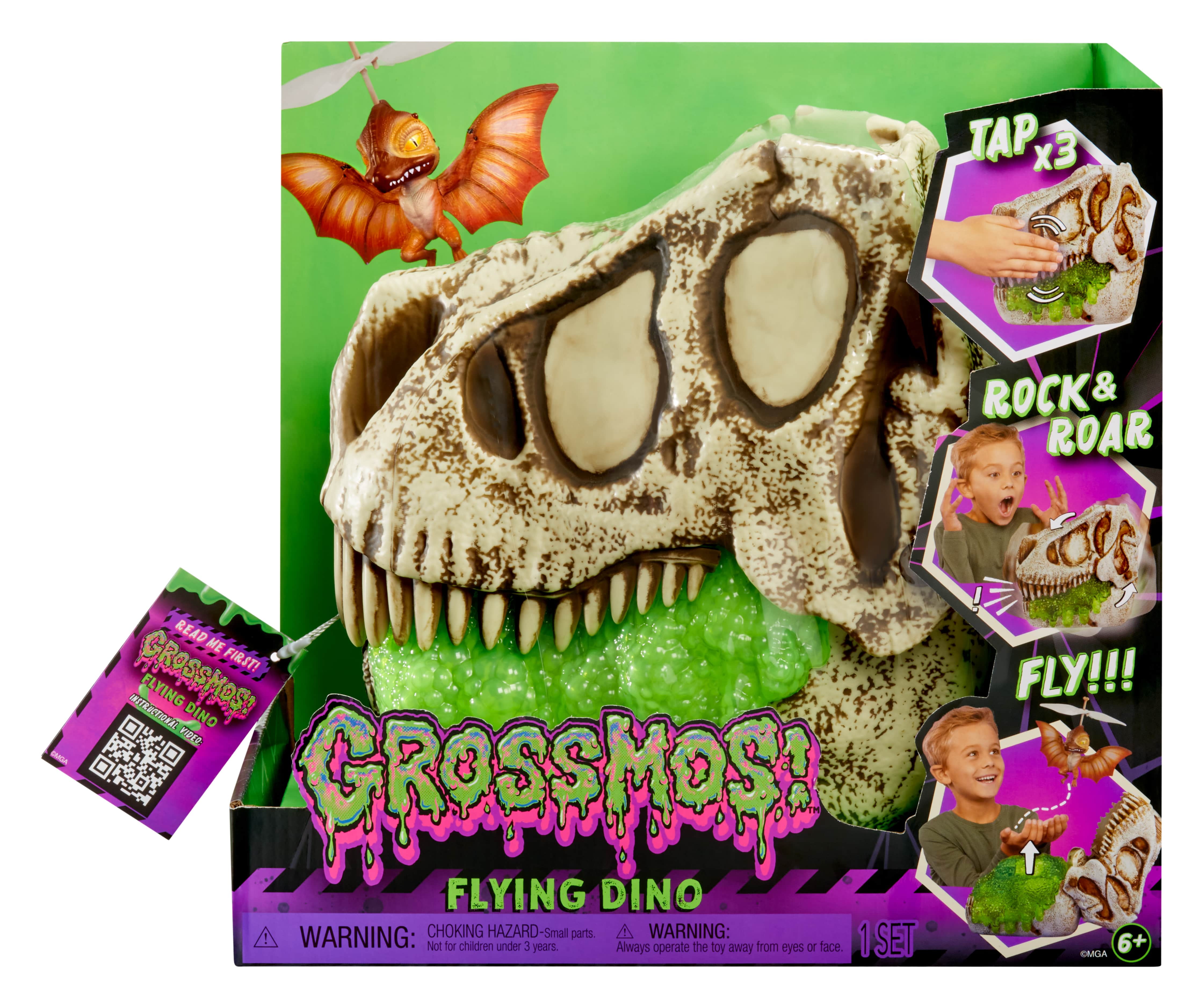 GrossMos, Flying Dino, Interactive, Orange, Ages 4+ - Walmart.com
