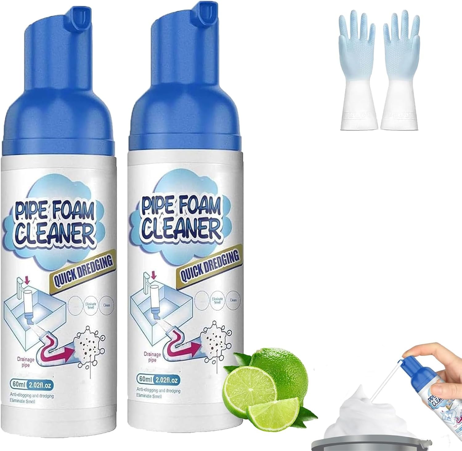 Grossplus Drain Cleaner, Gross Plus Sink Overflow Cleaner, Foaming ...