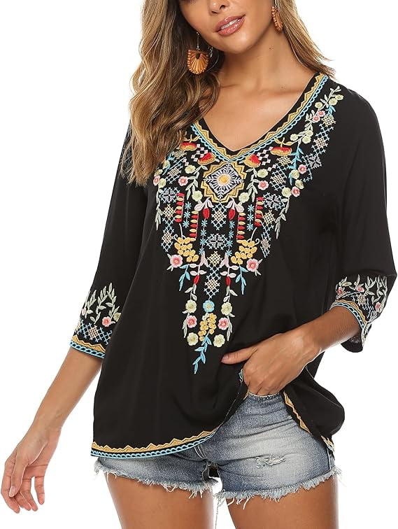 Grosy Womens Tops Summer Women Trendy Plus Size Blouses Casual Boho ...