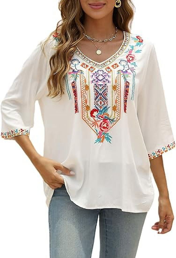 Grosy Womens Tops Summer Women Trendy Plus Size Blouses Casual Boho ...