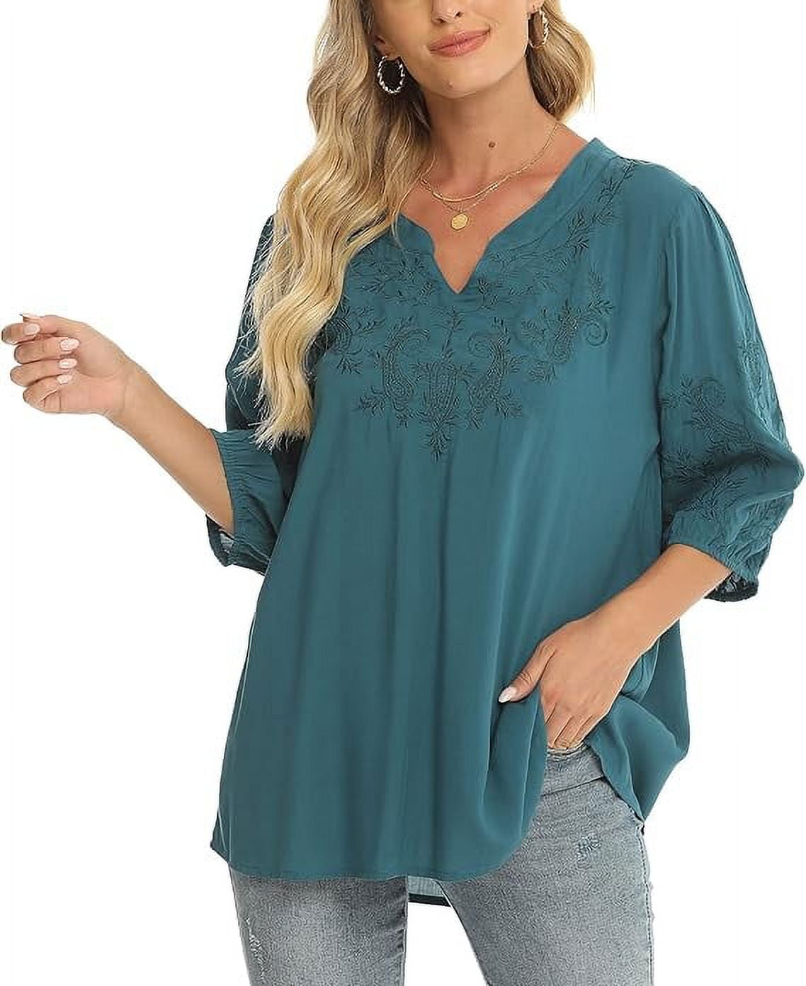 Grosy Womens Summer Top Plus Size Blouses Casual Dressy Women Trendy ...