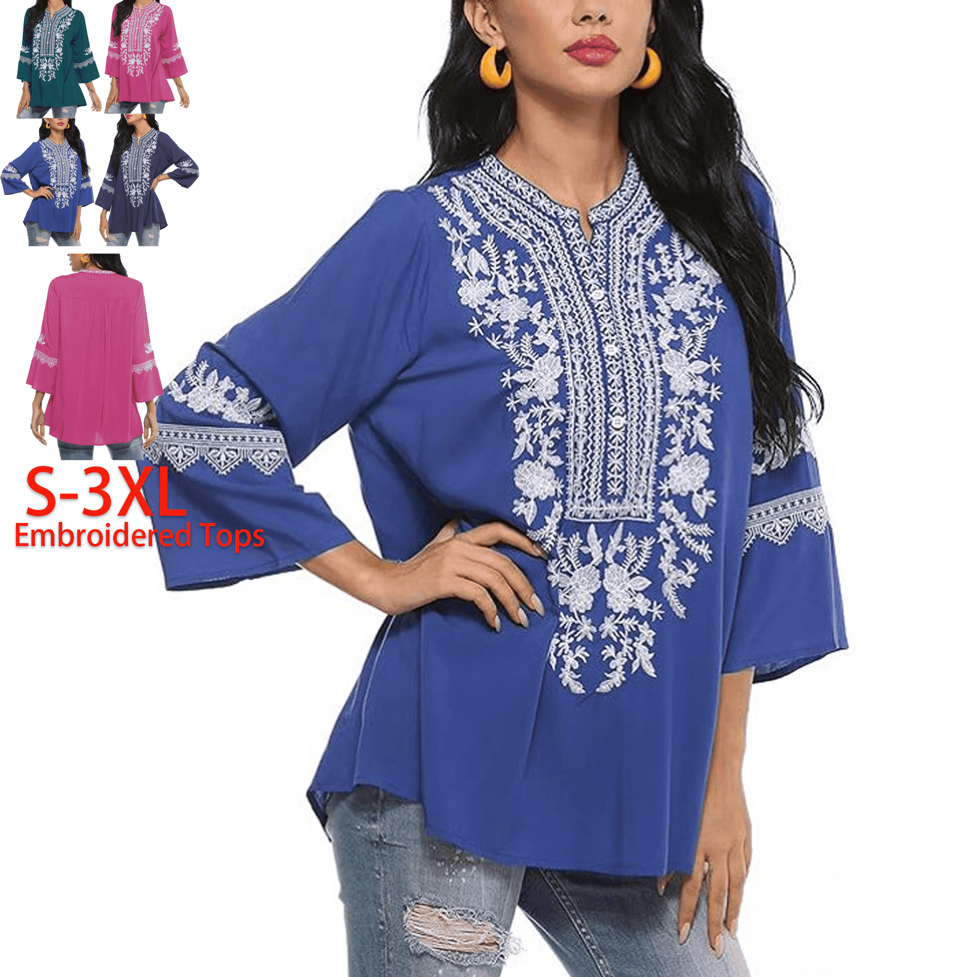 Grosy Womens Tops Summer Blouses Plus Size Casual Dressy Women Trendy ...