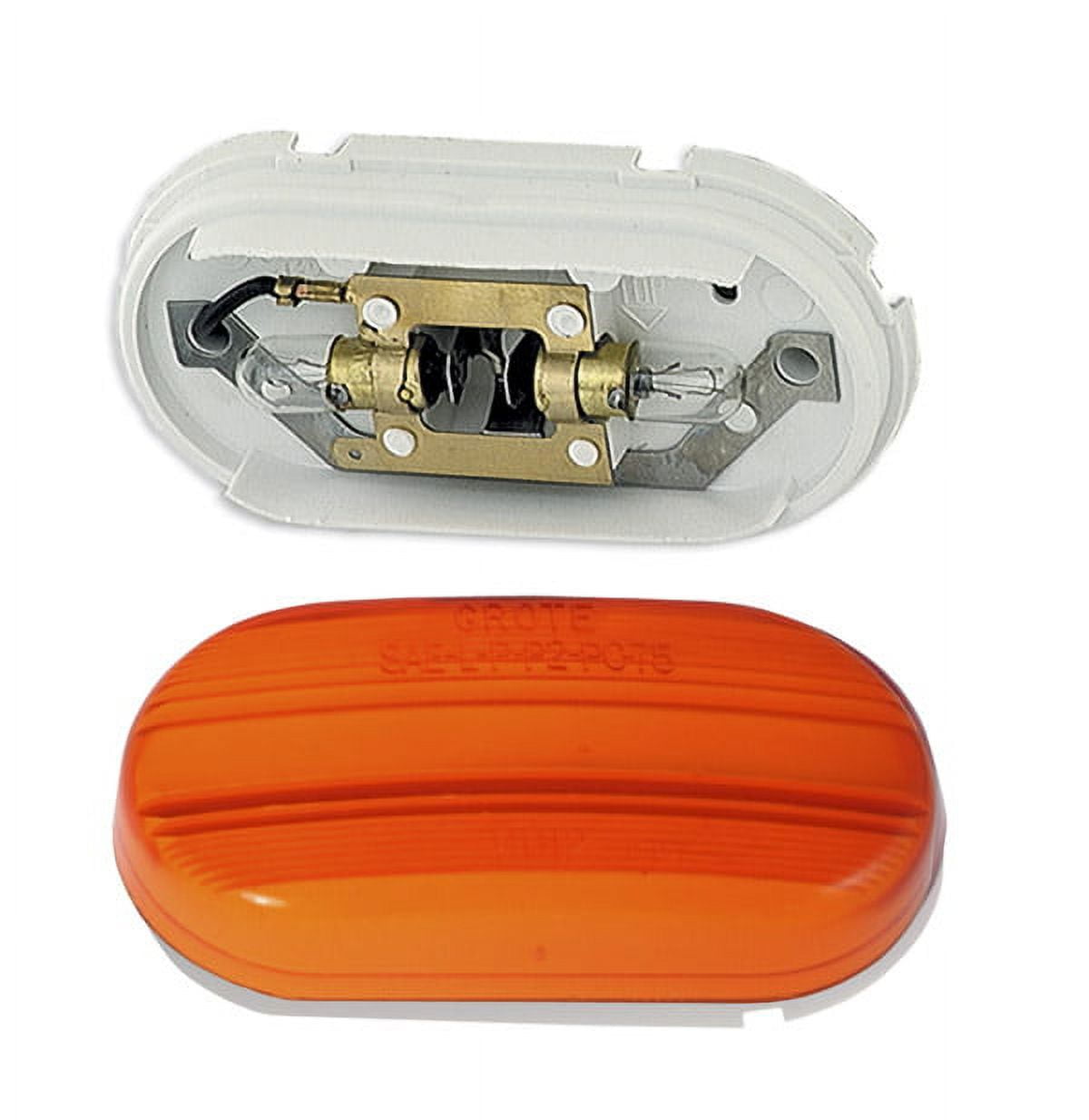 Grote 45263 Two-Bulb Oval Pigtail-Type Clearance Marker Light (Optic ...