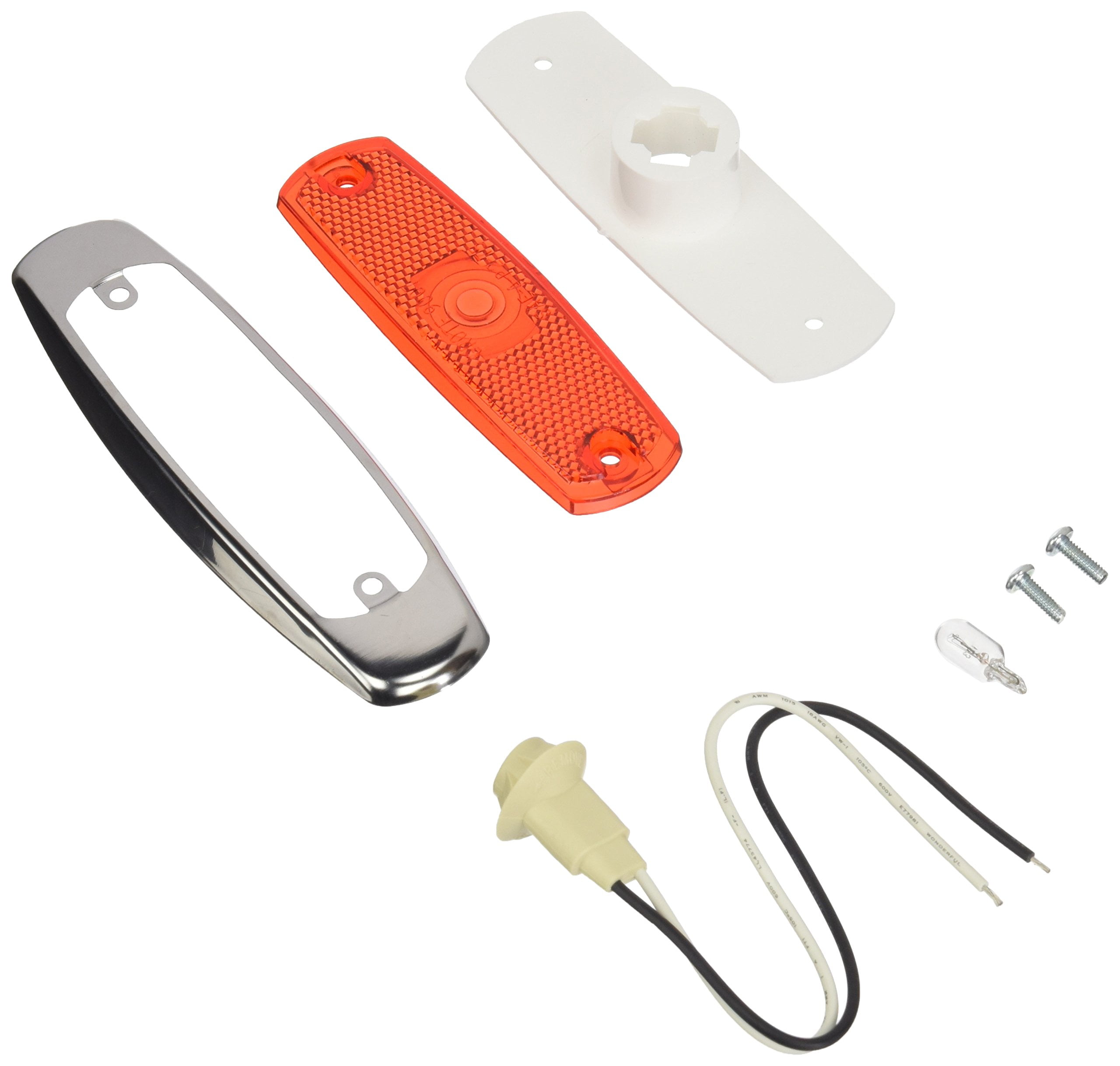 Grote 45662 Red Low-Profile CM31 Clearance Marker Light with Bezel ...