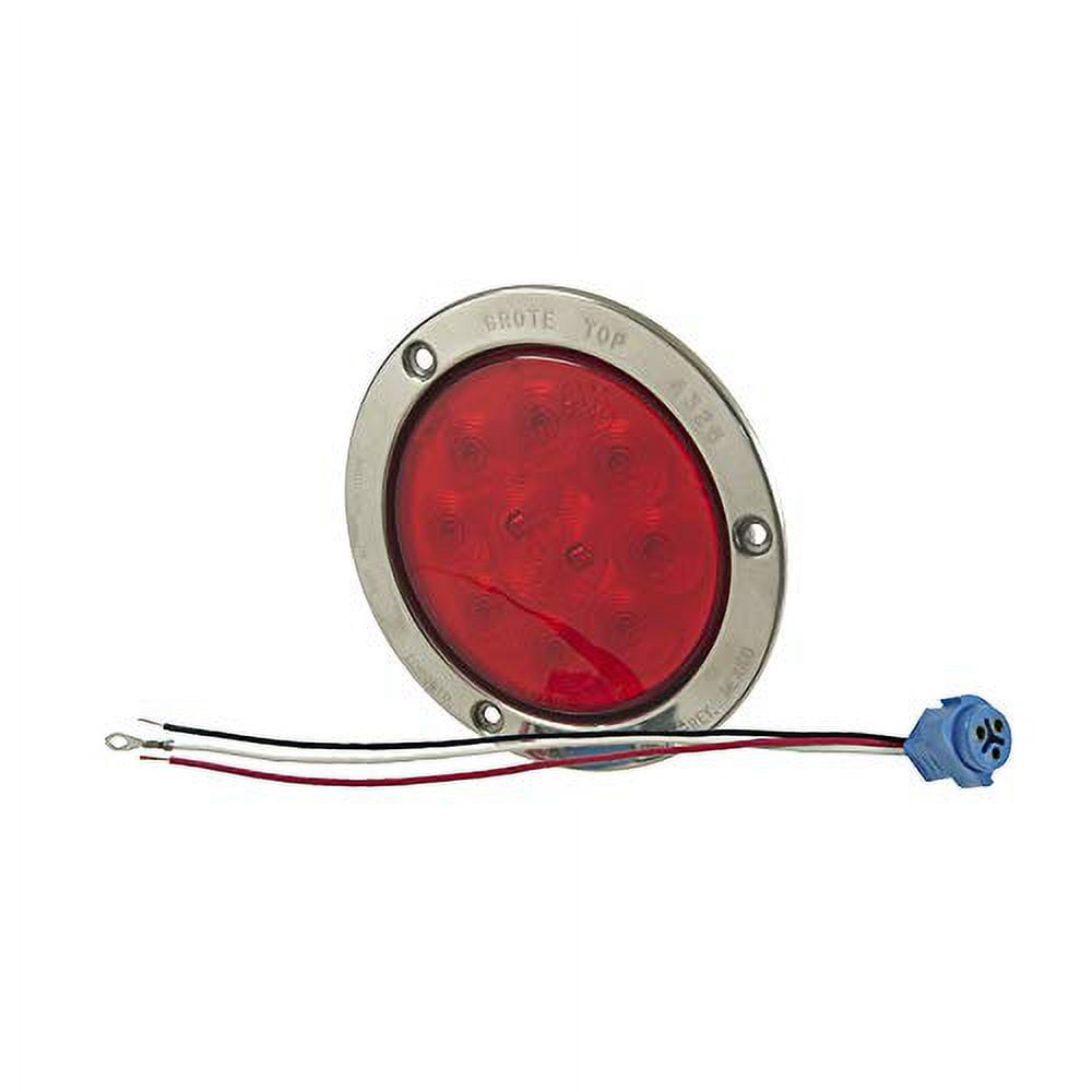 Grote 53432 Red SuperNova 4" 10-Diode Pattern LED Stop Tail Turn Lights ...
